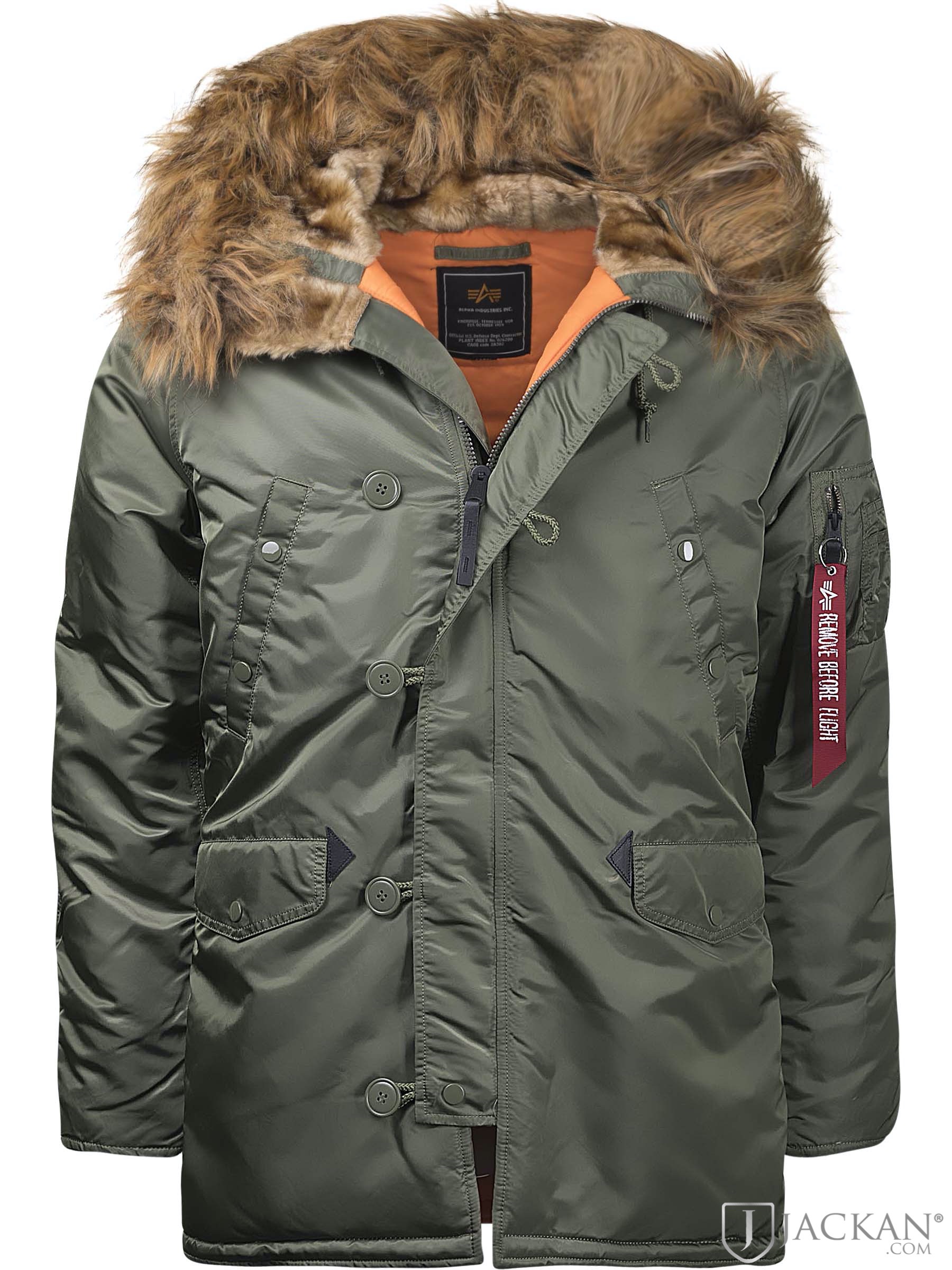 N3B VF 59 i Sage Green från Alpha Industries | Jackan.com