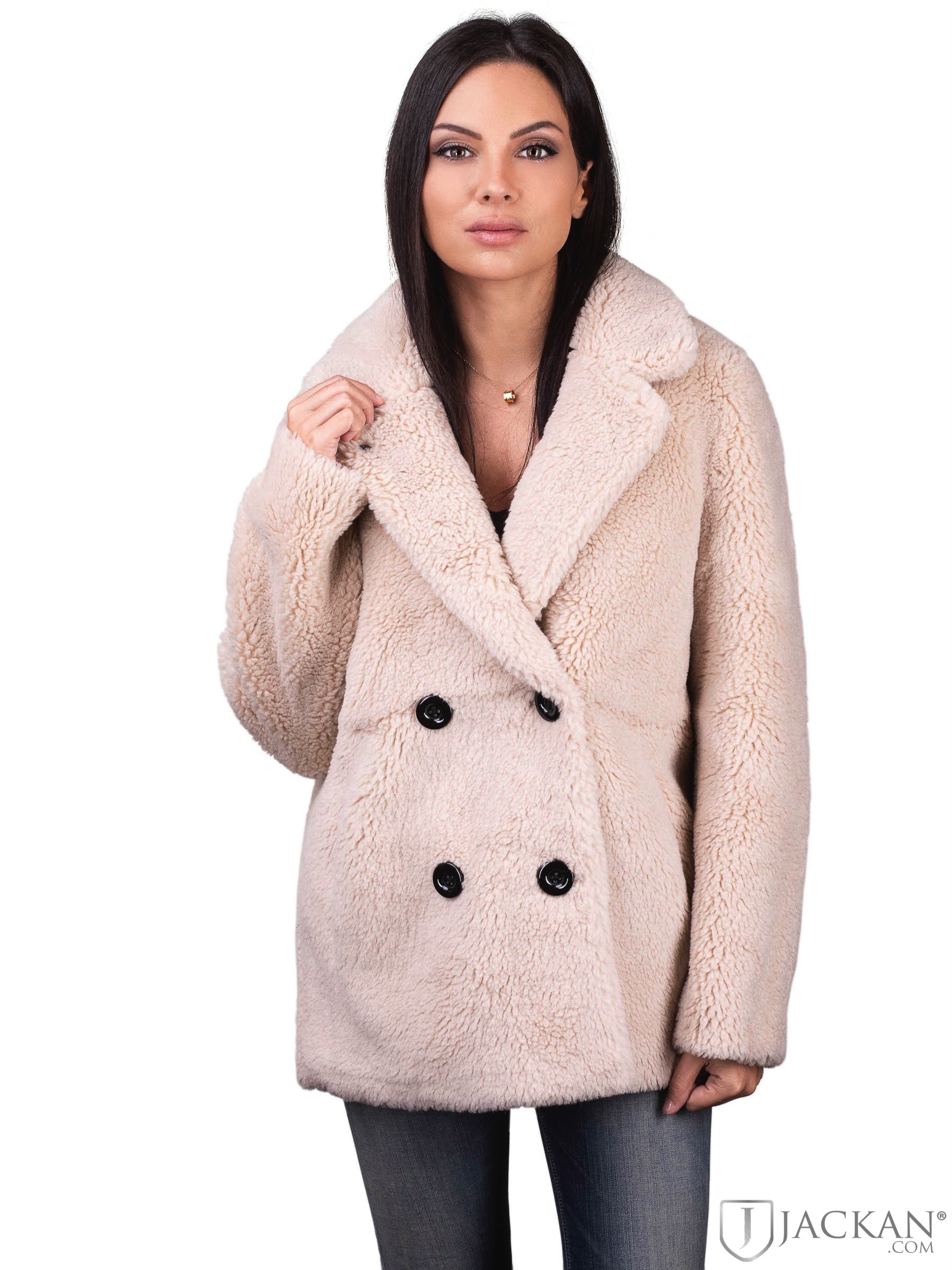 Fiona Short Coat i beige från American Dreams| Jackan.com