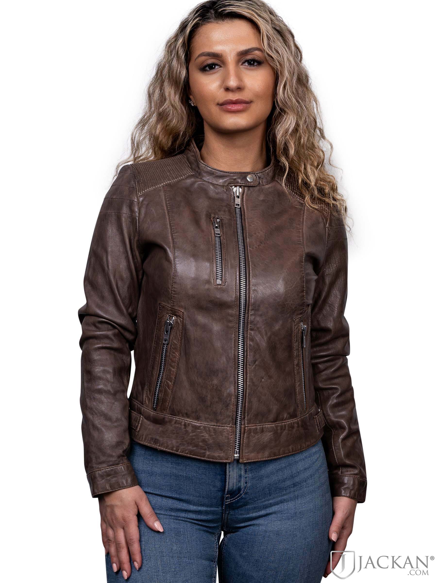Ester Racer Jacket i brun från Jofama | Jackan.com