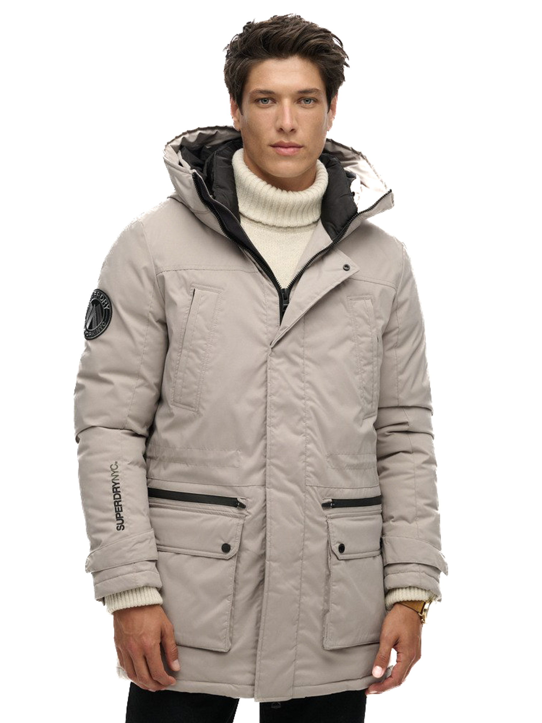 City Padded Parka Jacket i grått från Superdry | Jackan.com
