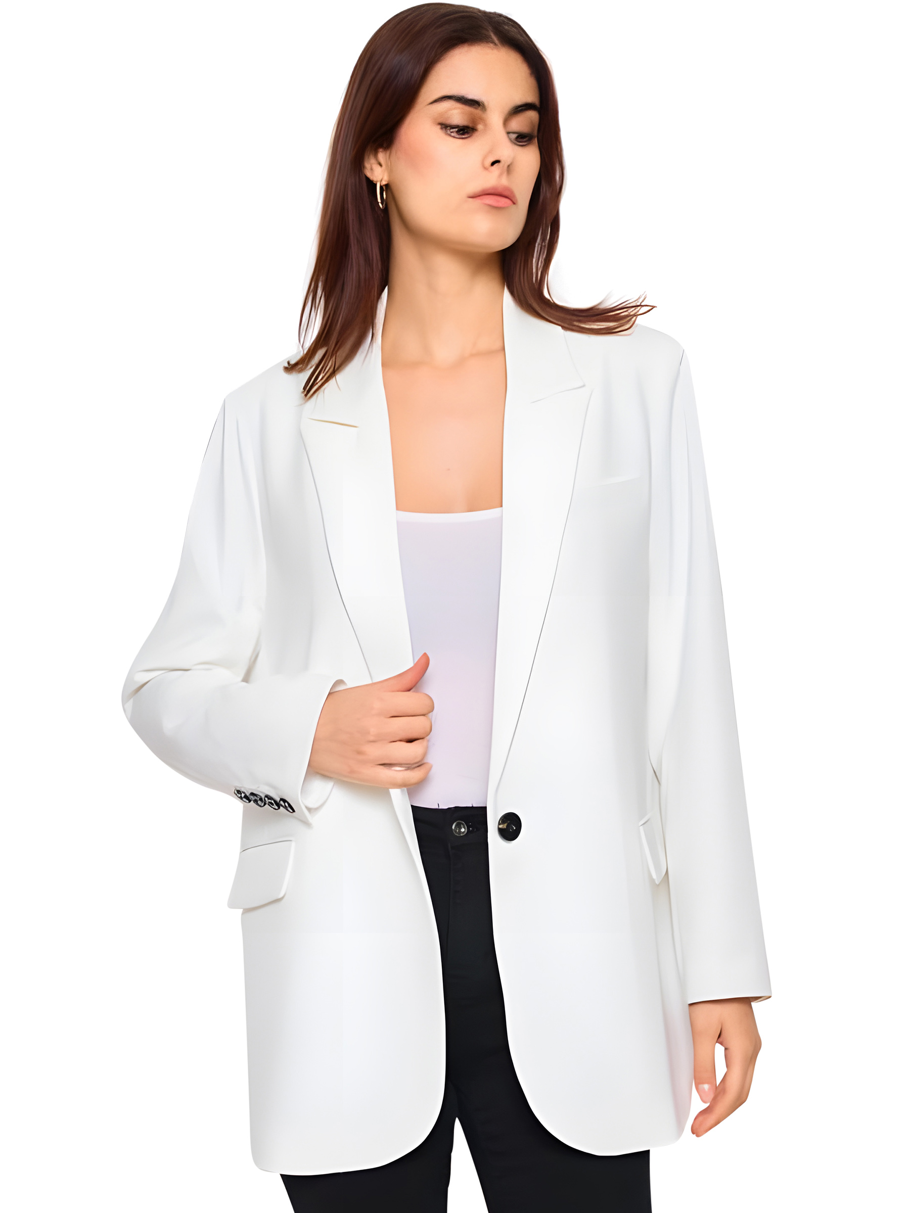 Stella Jacket vit jacka dam i midlängd | Mixed Brands