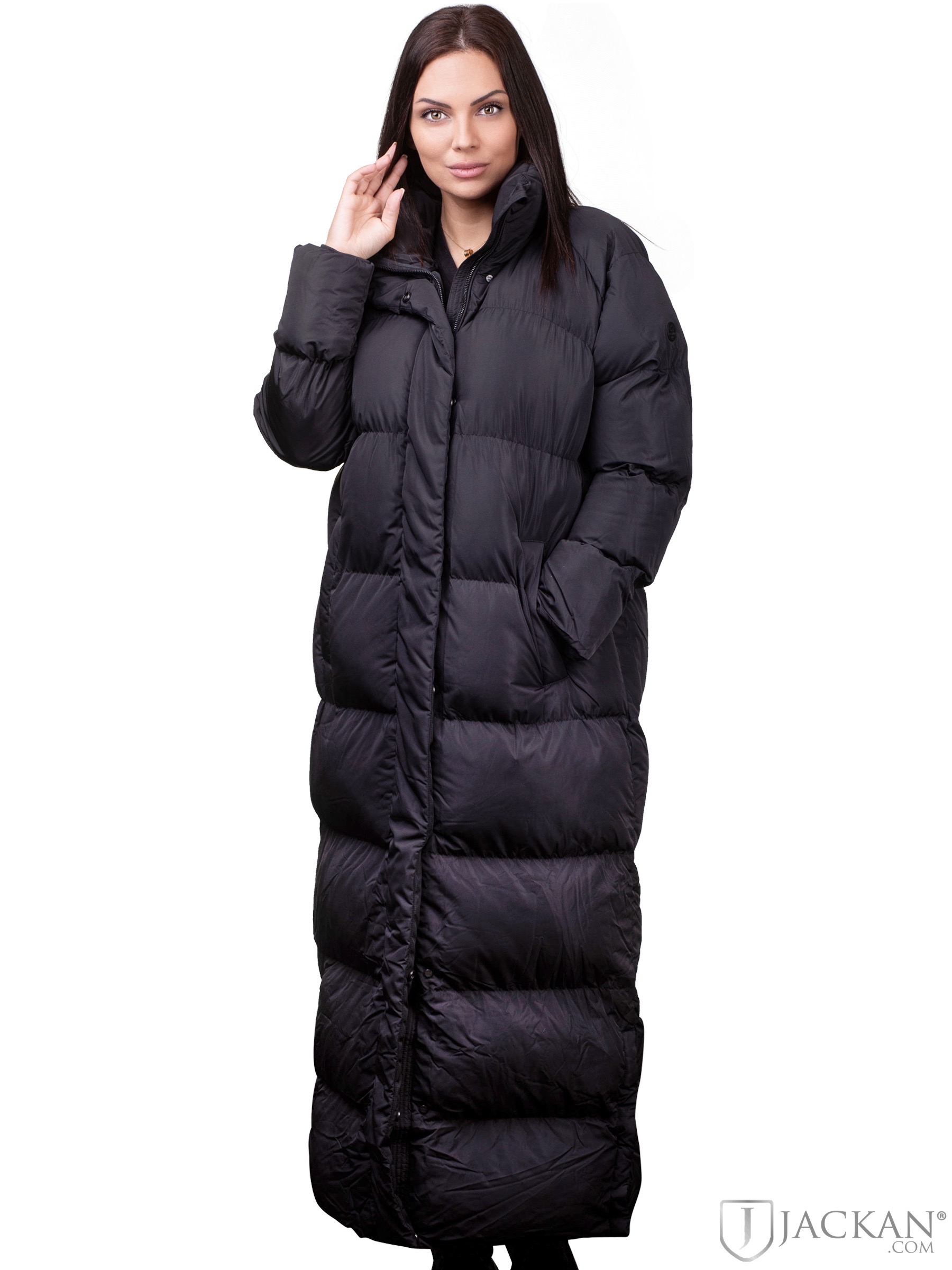 Maxi Longline Puffer Jacket i svart från Superdry | Jackan.com